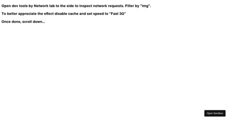 react lazy img demo forked codesandbox