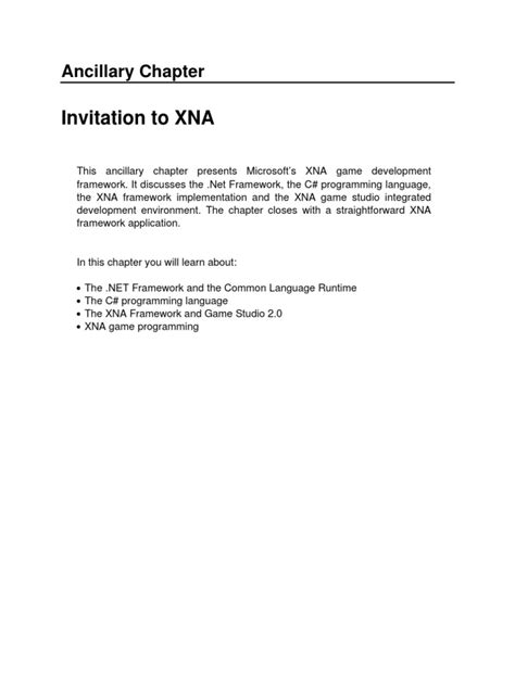 xna c sharp programming language microsoft windows