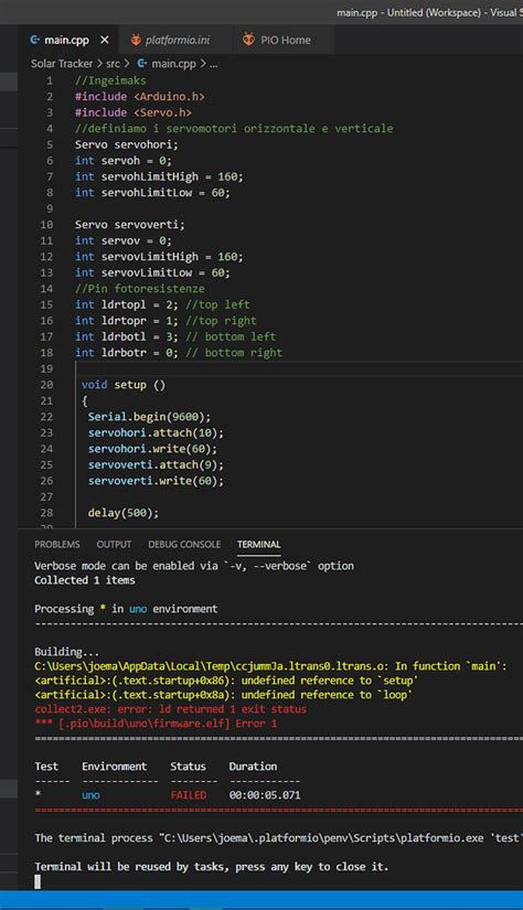 undefined reference to `setup undefined reference to `loop