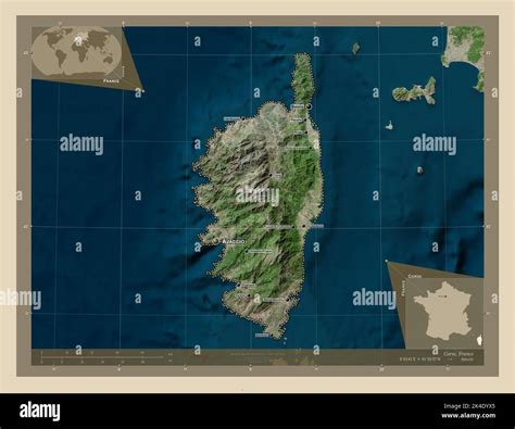 Corse Región De Francia Mapa Satelital De Alta Resolución Lugares Y