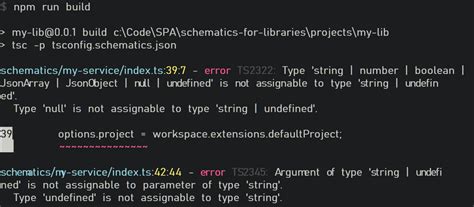 solve the compilation errors encountered when npm run build is executed