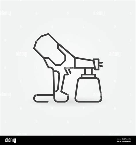 Handheld Electric Airless Sprayer Outline Vector Concept Icon Or Design