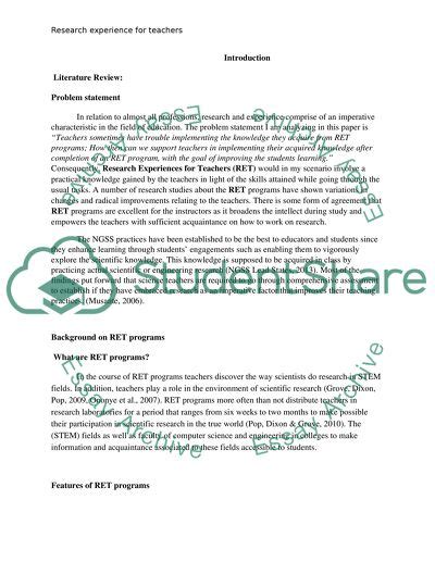 Statement Of The Problem For My Dissertation Research Paper