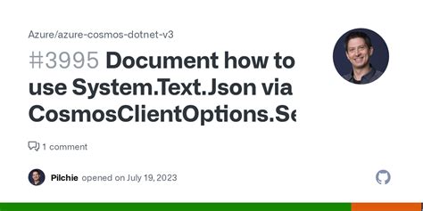 Document How To Use System Text Json Via Cosmosclientoptions Serializer