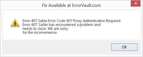 how to fix error 407 safari error code 407 proxy authentication