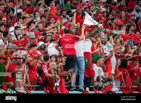 Moroccan Fans During The Fifa World Cup Qatar 2022 Group F Match