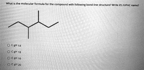 Solved What Is The Molecular Formula For The Compound With The