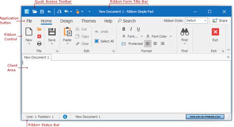 ribbon control winforms controls devexpress help