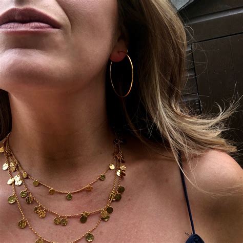 Large Hoop Earrings In Gold Vermeil Carrie Elizabeth