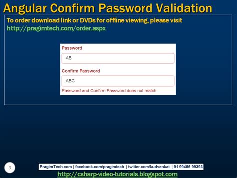 sql server and c video tutorial angular password and confirm