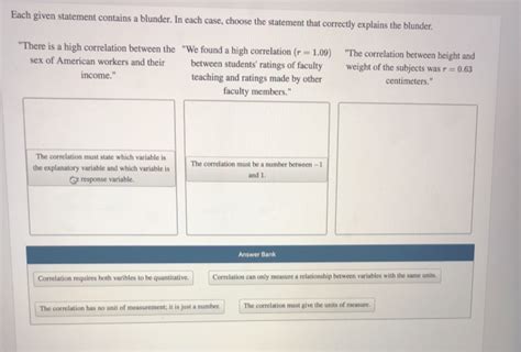 solved each given statement contains a blunder in each c