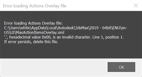 arror loading action overlay file autodesk community