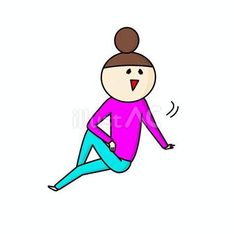 ストレッチする女性イラスト No 23490594／無料イラスト フリー素材なら「イラストac」