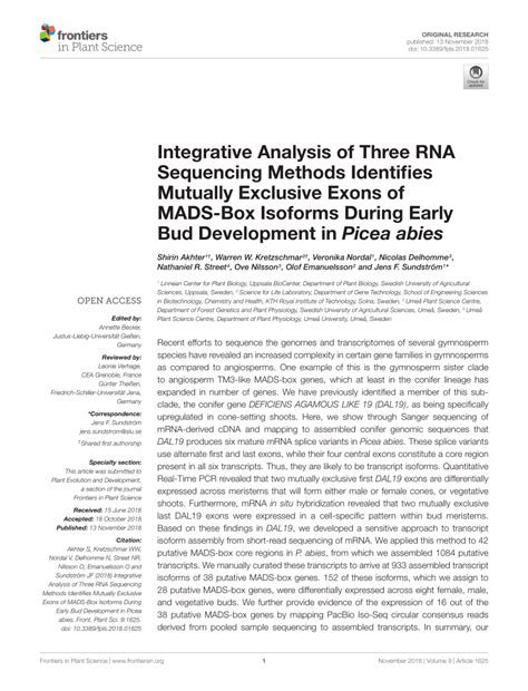 Pdf Integrative Analysis Of Three Rna Sequencing Methods Identifies