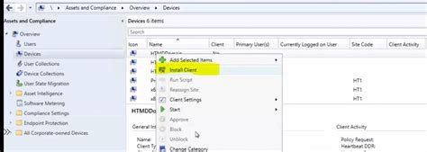 install configmgr client using client push installation method sccm
