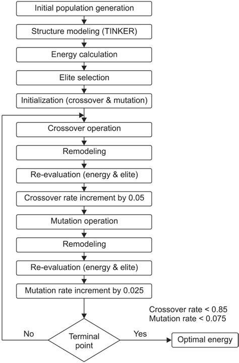 flowchart for self organizing genetic algorithm for