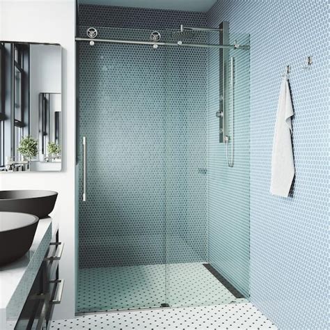 Vigo Elan Cass Aerodynamic 68 To 72 In W X 76 In H Sliding Frameless