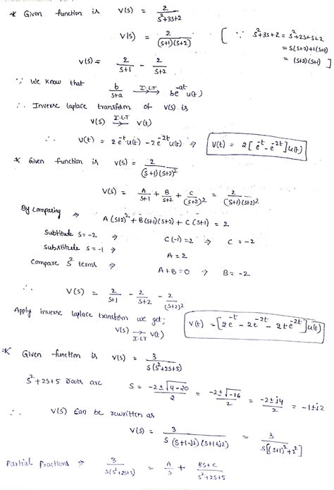 [solved] Find The Inverse Laplace Transform Of The Following Functions