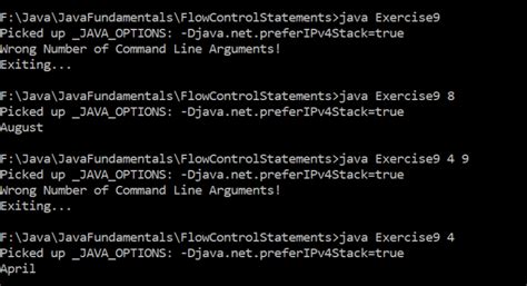 display month names using switch case statement in java programmingempire