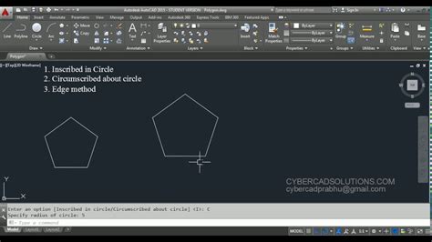 how to create a polygon in autocad youtube