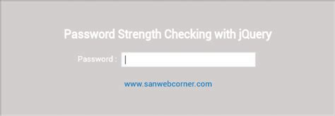 test password strength using javascript and jquery