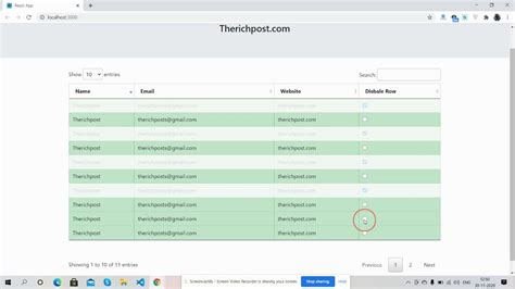 angular 11 datatable disable row working demo youtube