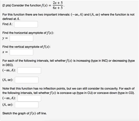Solved Consider The Function F X 2x 5 6x 5 For This