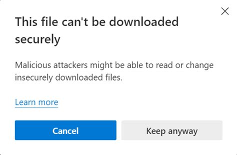 Windows 10 How To Configure Ms Edge To Allow “insecure” Downloads