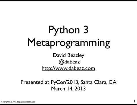 python 3 metaprogramming speaker deck