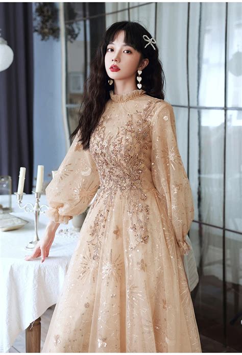 Beautiful Prom Dress Modest Evening Dresses With Long Sleeves Etsy Uk