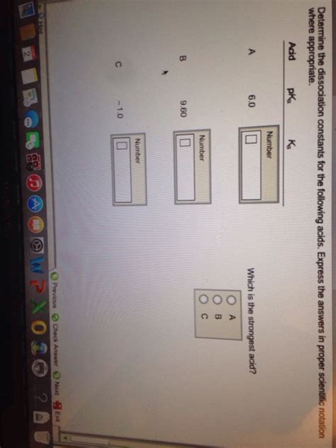 Solved Determine The Dissociation Constants For The