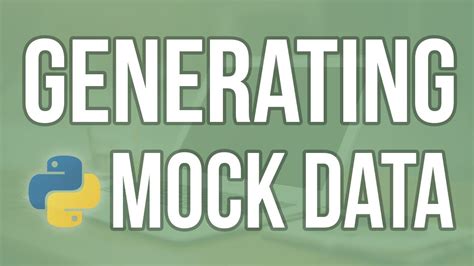 generating mock data with python numpy pandas and datetime libraries