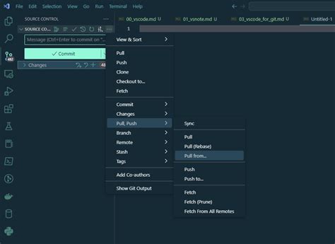 vscode で git を使う おもむろにメモ書き