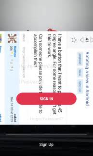 c android only rotate webview not the menu buttons on