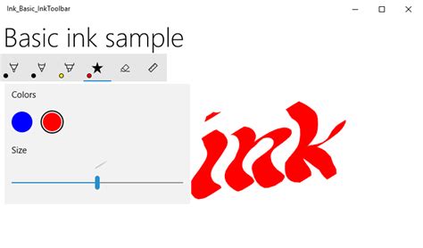 ajouter un élément inktoolbar à une application windows windows apps