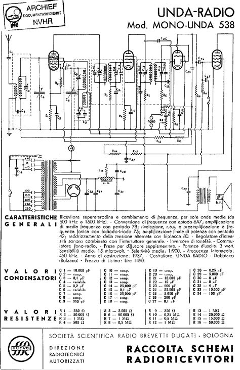 Unda Mono Unda 538 Ac Receiver 1937 Sch Service Manual Download
