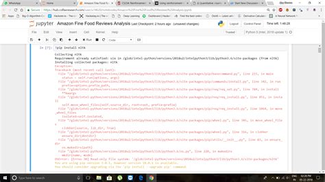 nltk error intel community