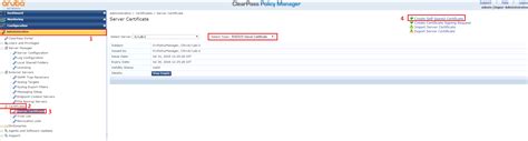 how to install a self signed certificate on clearpass