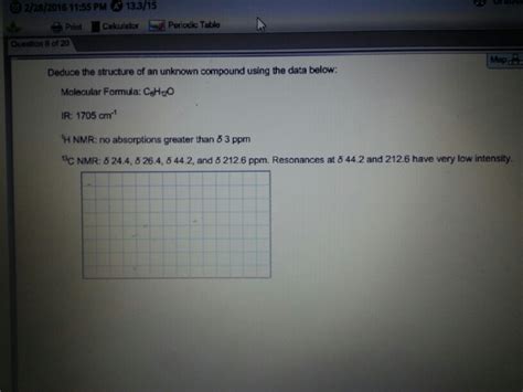 Solved Deduce The Structure Of An Unknown Compound Using The