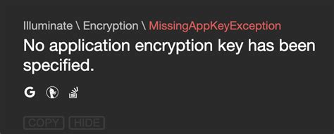 【laravel8】envにapp keyが設定されているのに「no application encryption key has been