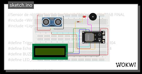 Sensor De Ré Utilizando Esp32 Hc Sr04 Lcd Ic2 Trab Final Wokwi Esp32