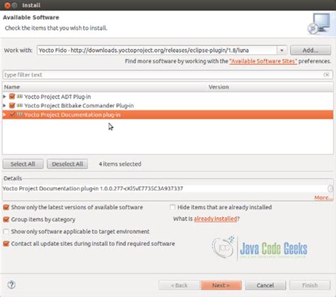 eclipse ide yocto plugin tutorial examples java code
