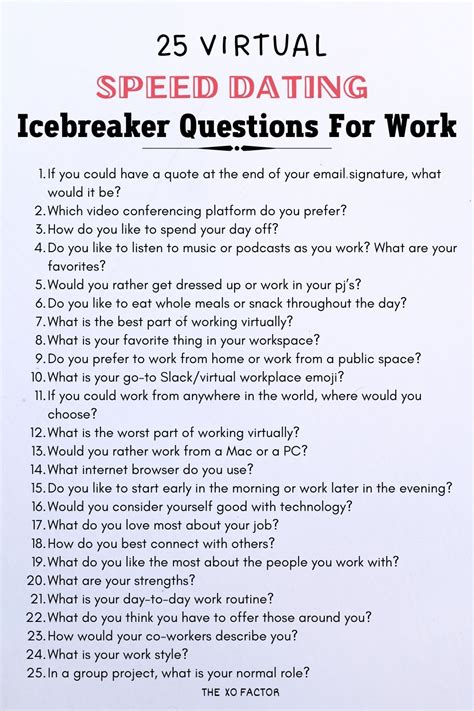 200 Good Icebreaker Questions For Work The Xo Factor