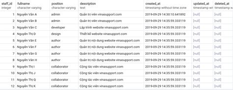 [postgresql] tạo vào quản lý postgresql function vinasupport