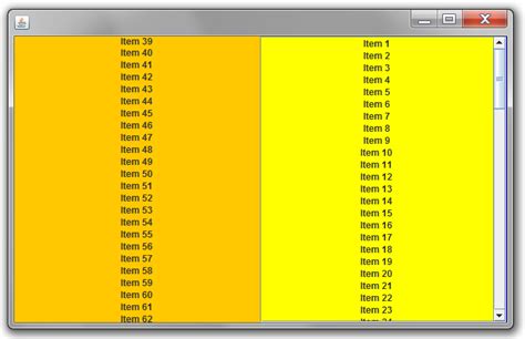 java why is this list in a jscrollpane not left aligning stack