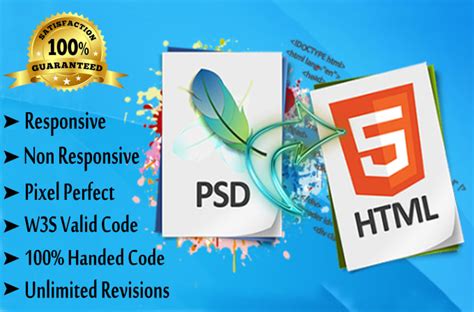convert psd to html responsive with bootstrap w3c validator by brtcode