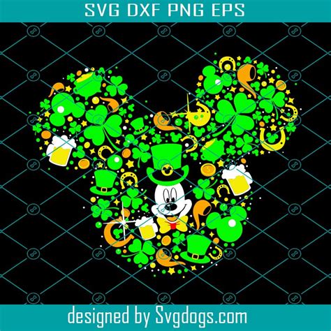 Mickey Heads Ready For St Patricks Day Svg St Patricks Day Svg