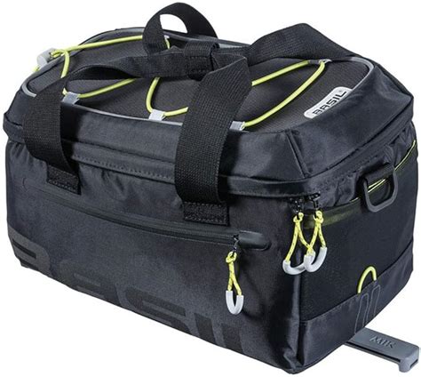 Basil Gepäckträgertasche Miles Mik Wasserdicht 7l Schwarz Lime Fahrrad