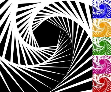 Abstract Concentric Rotating Lines Backgrounds Stock Vector Image By