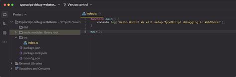 how to debug typescript in webstorm